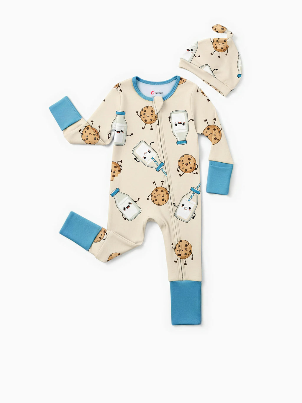 Bamboo Baby Boy/Girl Animal Printed 2-Way Zip Onesies Anti Slip Long-s ...