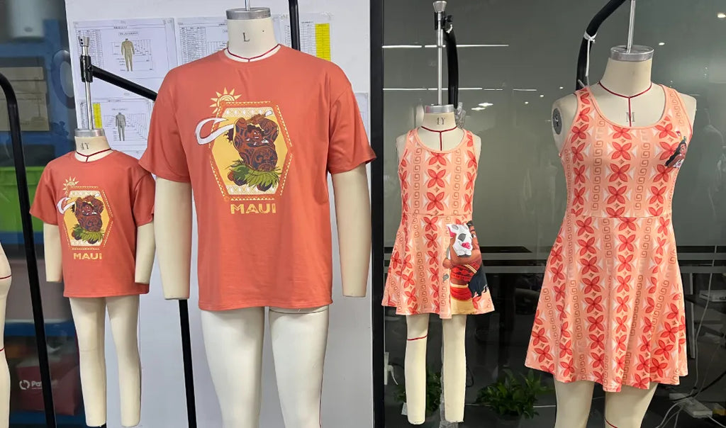 Disney Princess Matching Family Moana Sporty Dress/ Cotton Top Orange ...