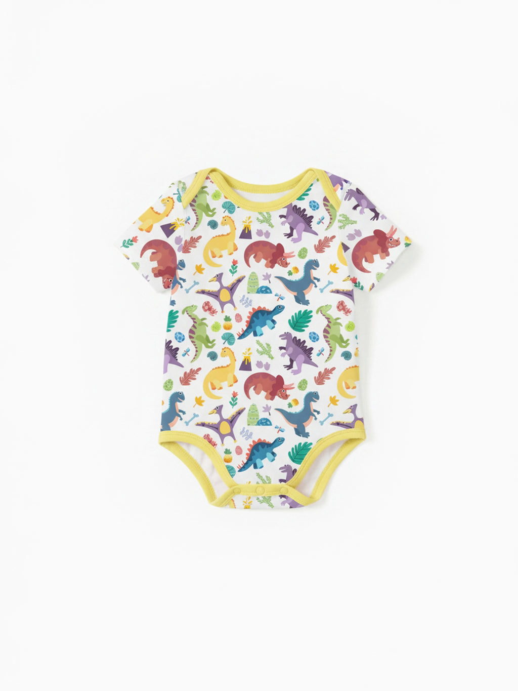Bamboo Baby Boy/Girl Cute Animal Printed Bodysuit Color Block - PatPat
