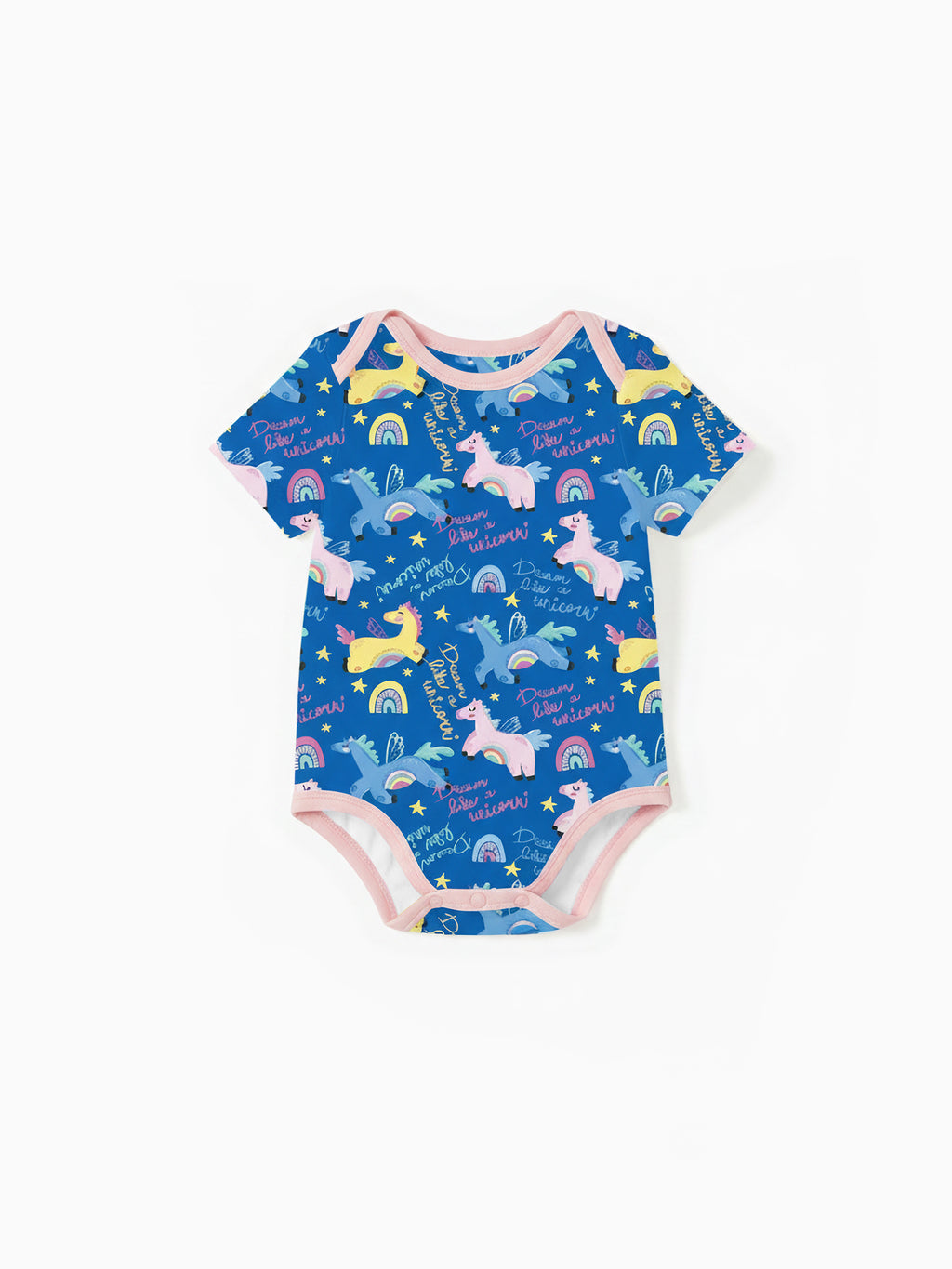 Bamboo Baby Boy/Girl Cute Animal Printed Bodysuit Pink - PatPat